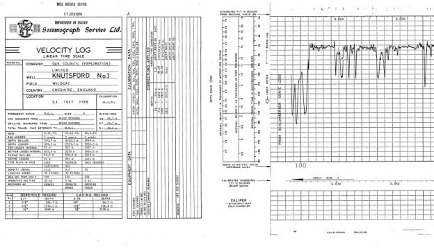 UK Onshore Well Log Data – Velocity Log Images Available For Download ...